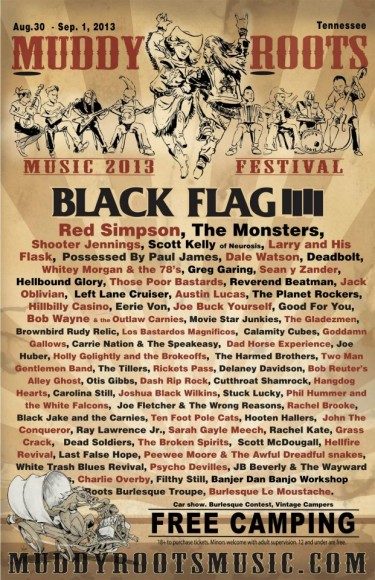 Muddy Roots Music Festival Announces 2013 Lineup Including Black Flag ...