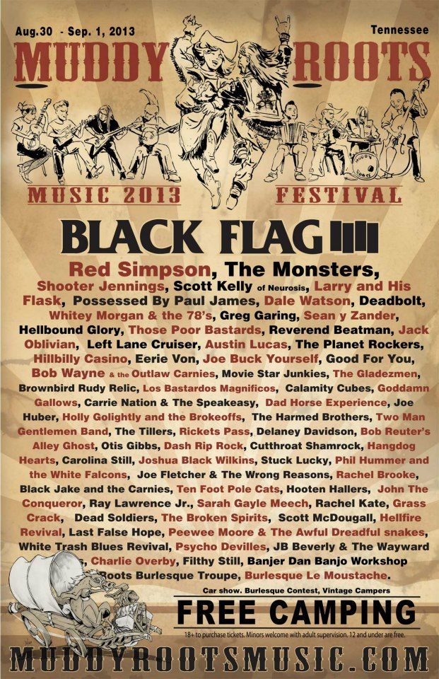 Muddy Roots Music Festival Announces 2013 Lineup Including Black Flag ...