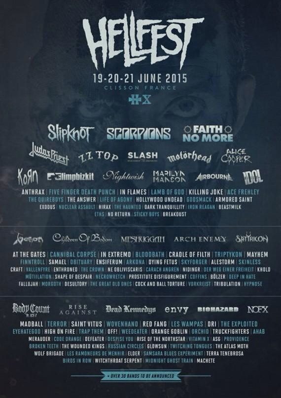 Hellfest France Announces 2015 Lineup Featuring Slipknot, Faith No More And Judas Priest - mxdwn ...