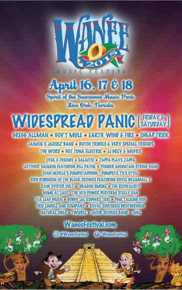 Wanee Festival 2015 Lineup Announced Featuring Widespread Panic, Gov’t ...