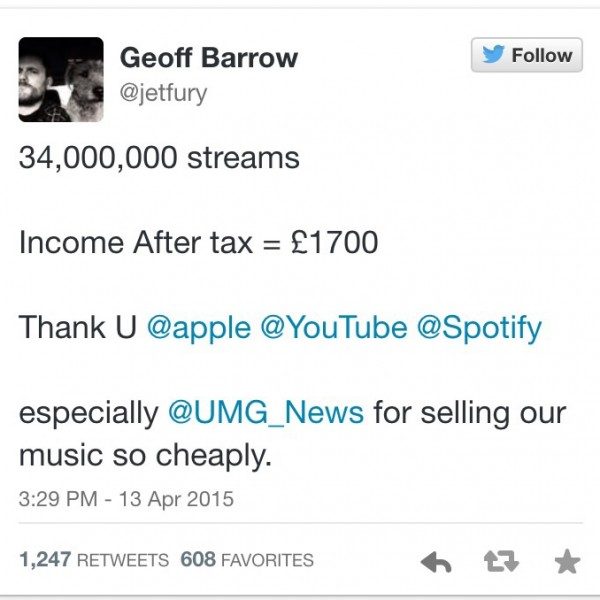 Portishead's Geoff Barrow Claims He Only Made $2,500 On Music Streaming ...