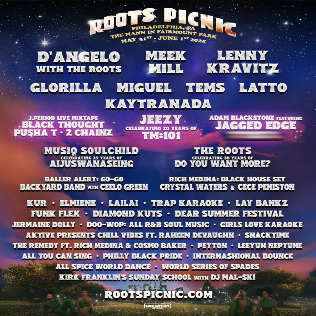 The Roots Picnic 2025 Lineup Announced Featuring D’Angelo, Kaytranada ...