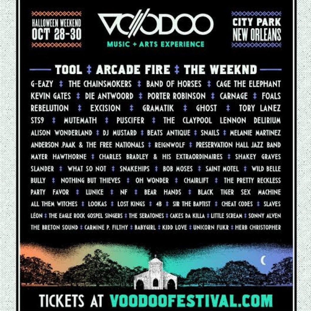 Voodoo Music + Arts Experience Announces 2016 Lineup Featuring Tool ...
