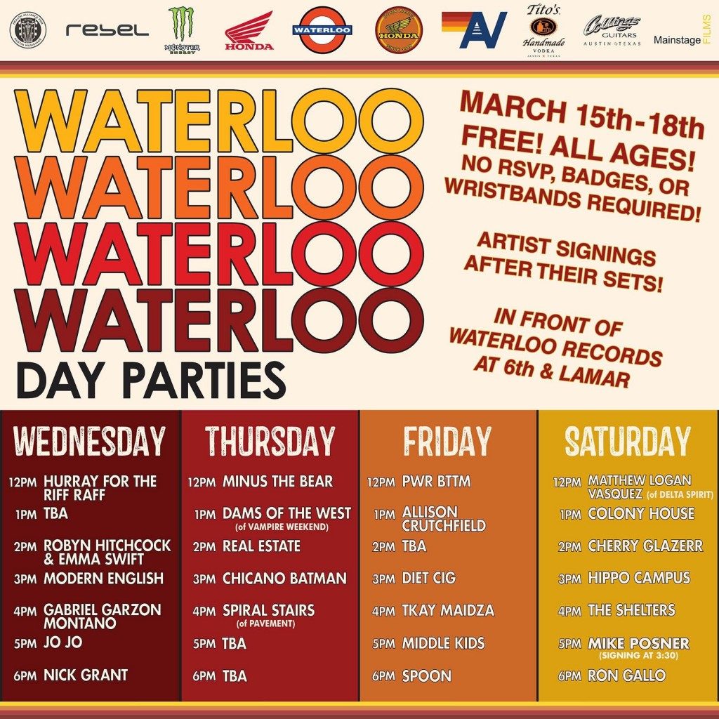 Waterloo Records SXSW 2017 Day Parties Announced ft Spoon, Real Estate ...