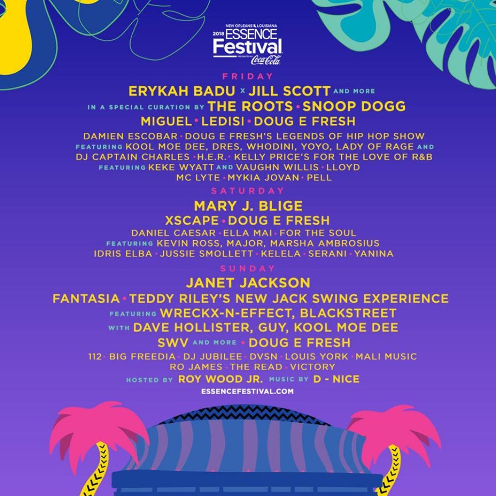 Essence Festival Announces 2018 Lineup Featuring Erykah Badu, The Roots ...