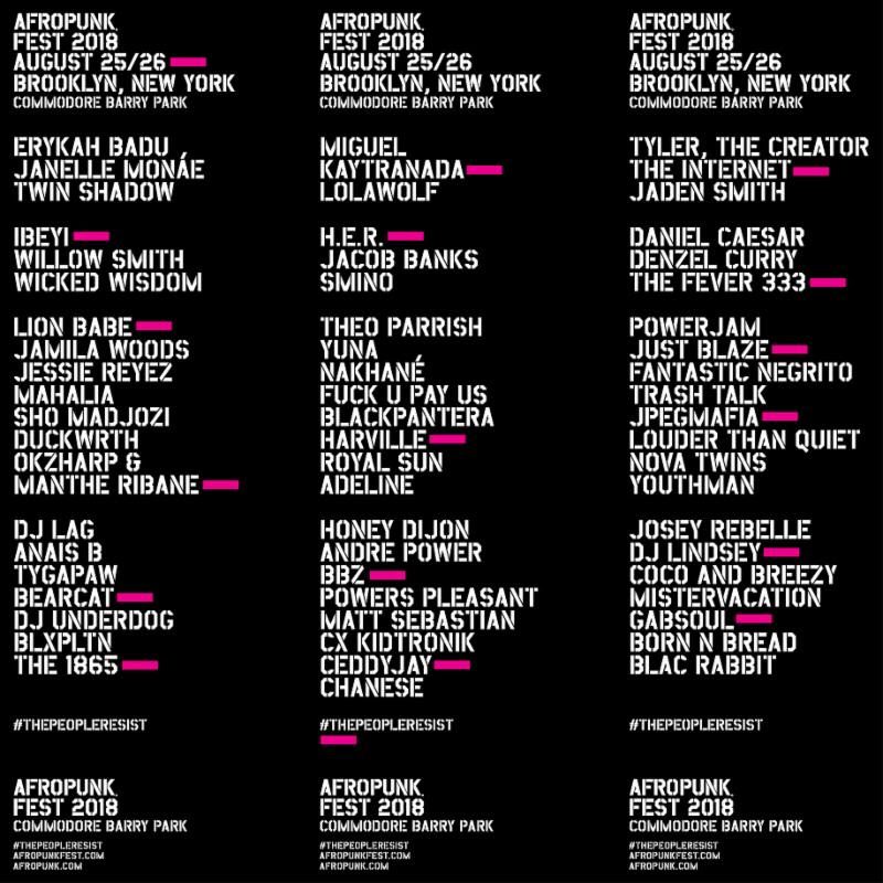 Afropunk Festival Brooklyn Announces 2018 Lineup Featuring Tyler, the ...