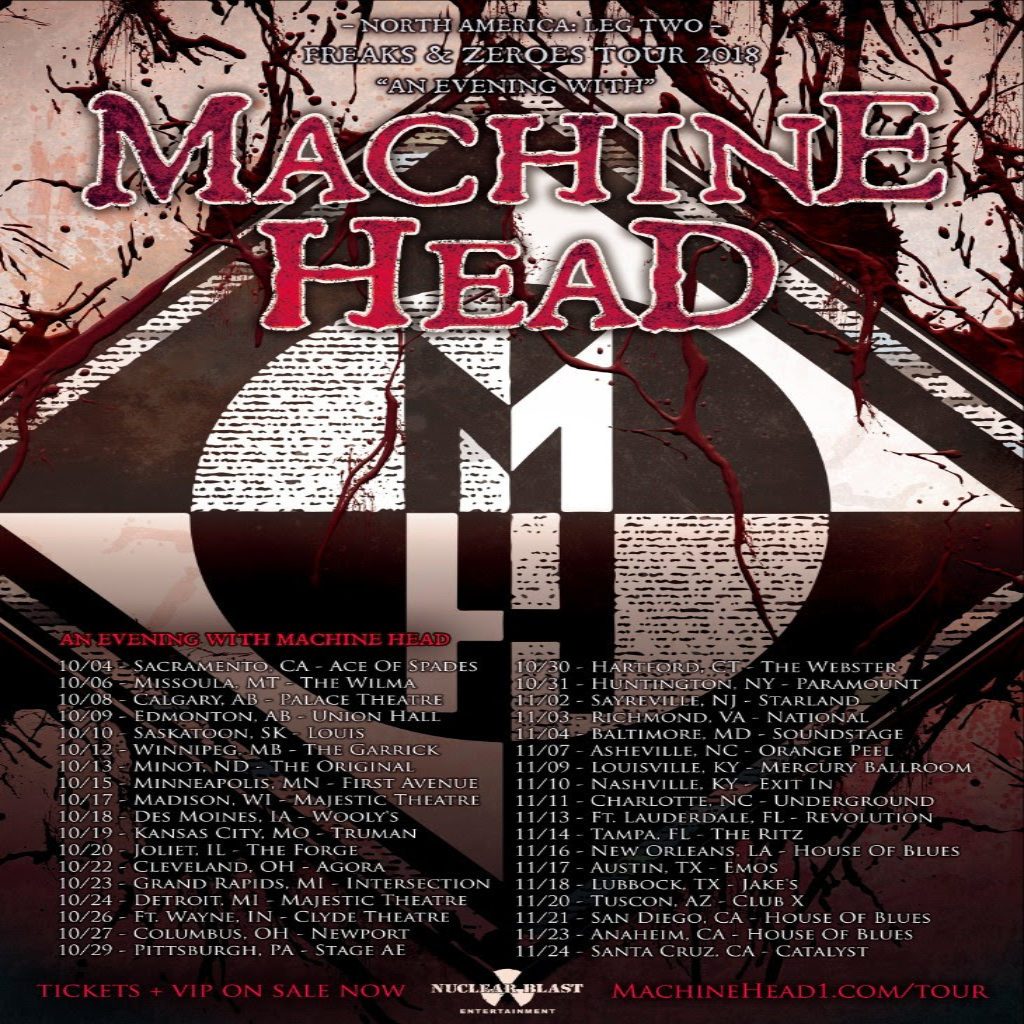 Machine Head Announces Fall 2018 North American Tour Dates - mxdwn Music