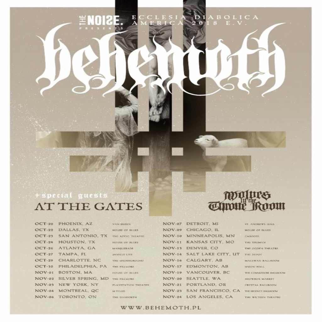 Behemoth, At The Gates And Wolves In The Throne Room Announce Ecclesia ...