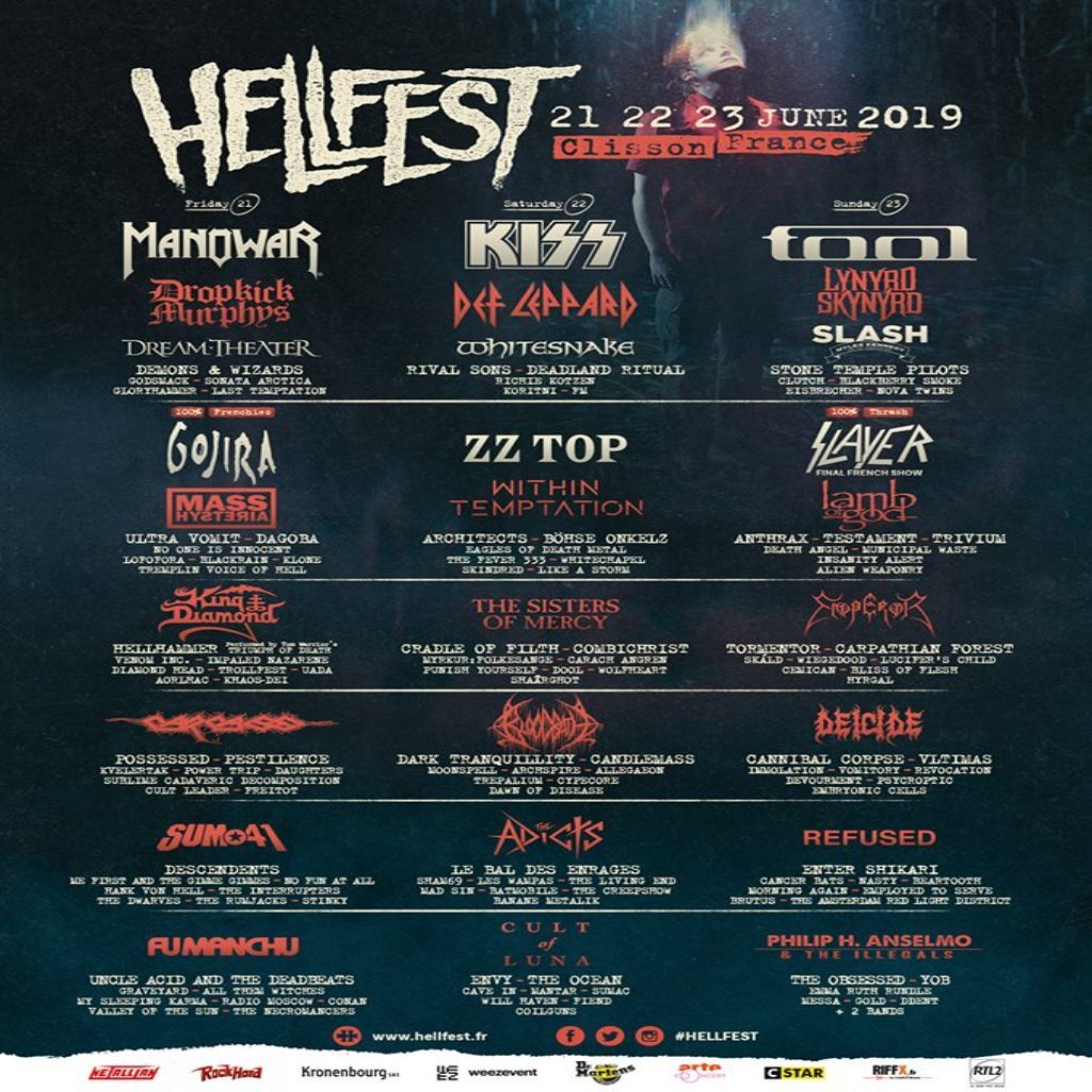 Hellfest Open Air Announces 2019 Lineup Featuring Cult of Luna, Slayer ...