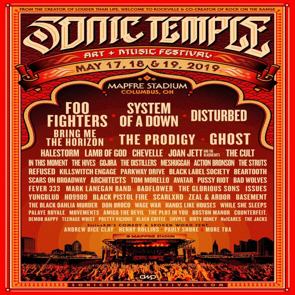 Sonic Temple Festival Announces Inaugural 2019 Lineup Featuring System ...