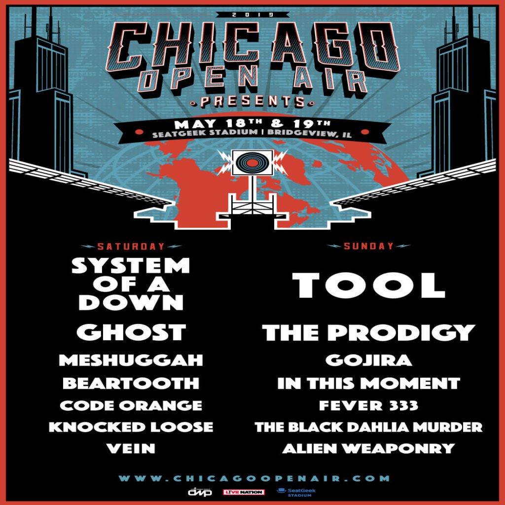 Chicago Open Air Announces 2019 Lineup Featuring Ghost, System of a ...