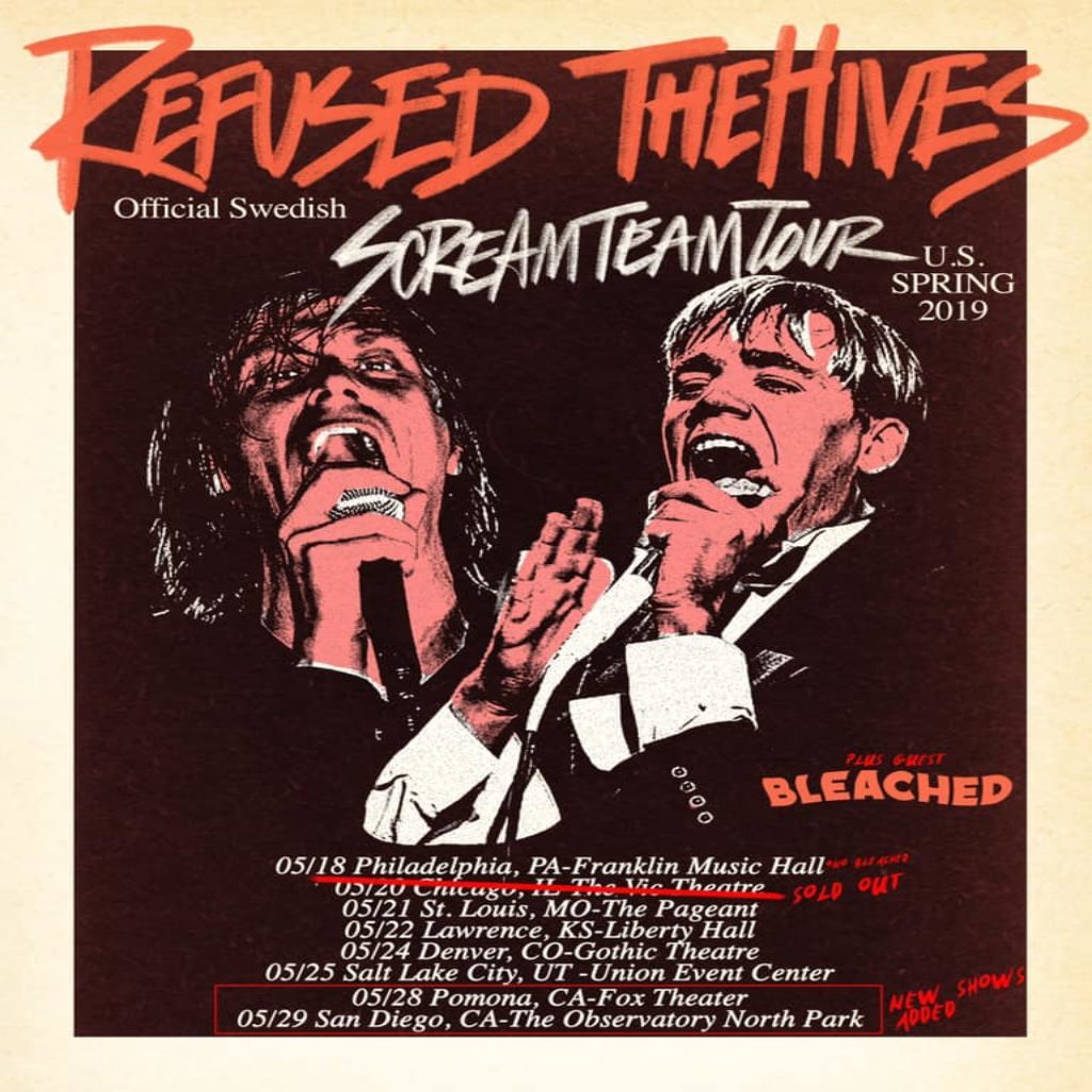 Refused and The Hives Announces Official Swedish Scream Team 2019 Tour ...