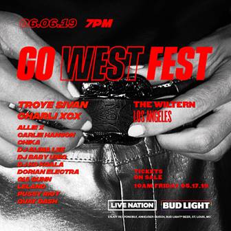 Go West Fest Announces 2019 Lineup Featuring Troye Sivan, Charli XCX ...