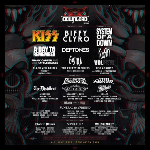 Download Festival UK Announces 2021 Lineup Featuring System of a Down ...