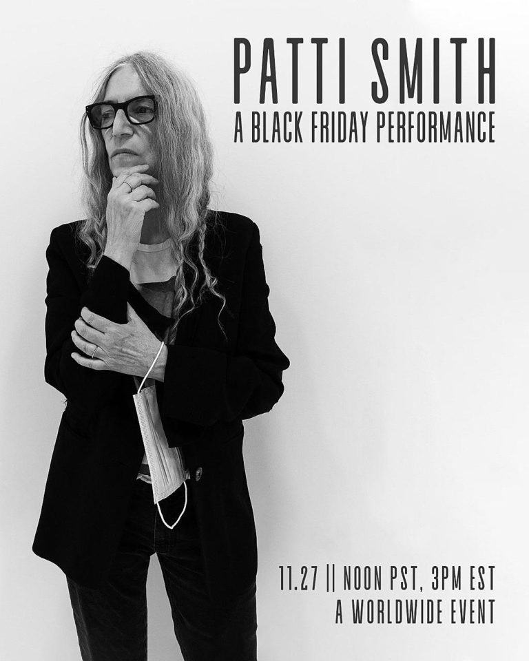 Patti Smith Announces November 2020 Black Friday Live Stream Concert ...