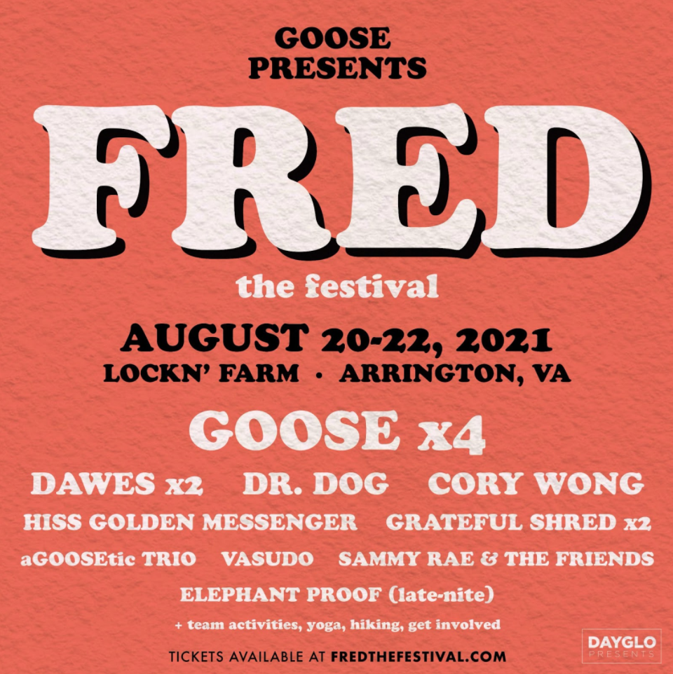 Goose Announces Inaugural Lineup of Mini-Festival Fred the Festival ...