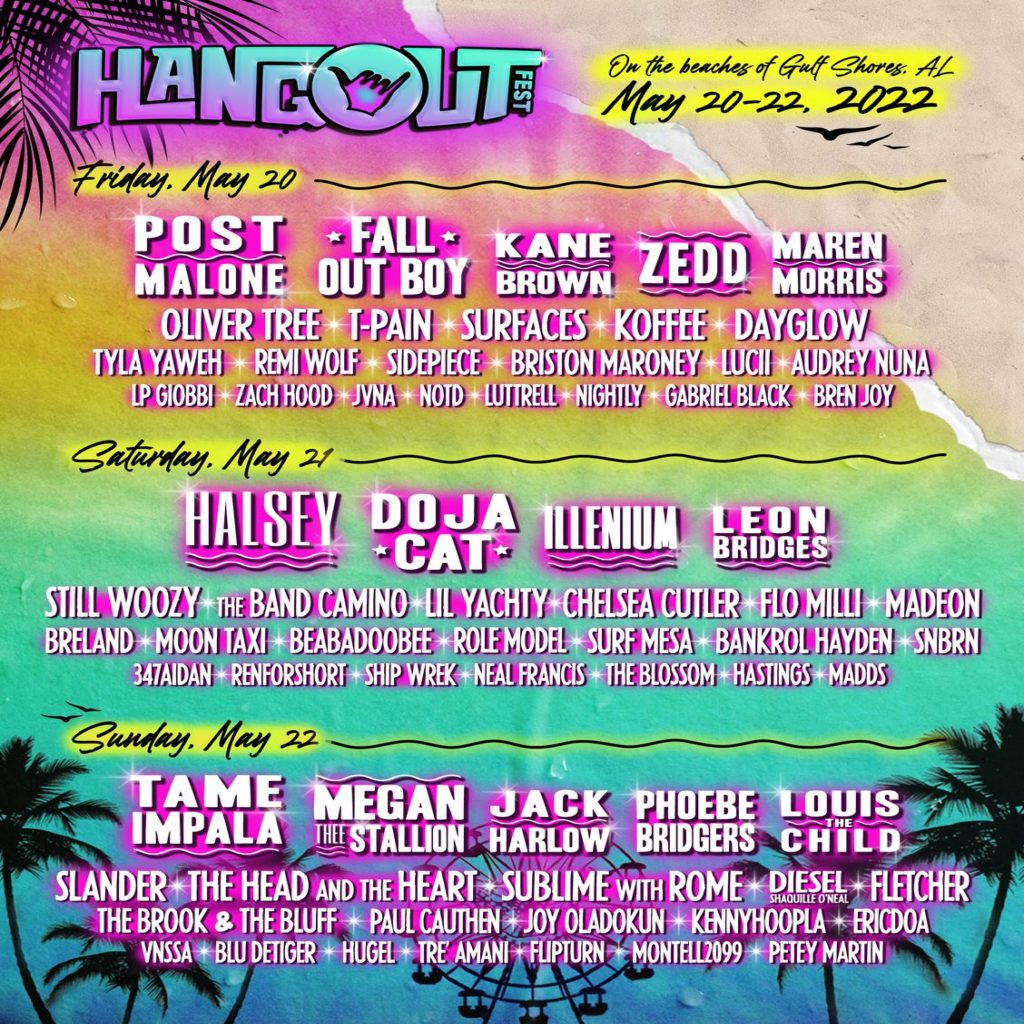 Hangout Music Festival Announces 2022 Lineup Featuring Fall Out Boy ...