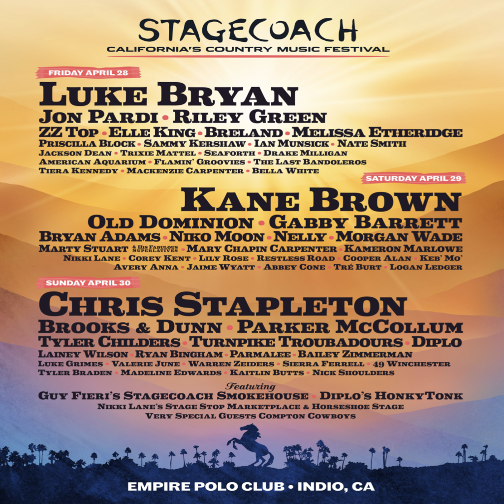 Stagecoach Festival Announces 2023 Lineup Featuring Kane Brown, Luke ...