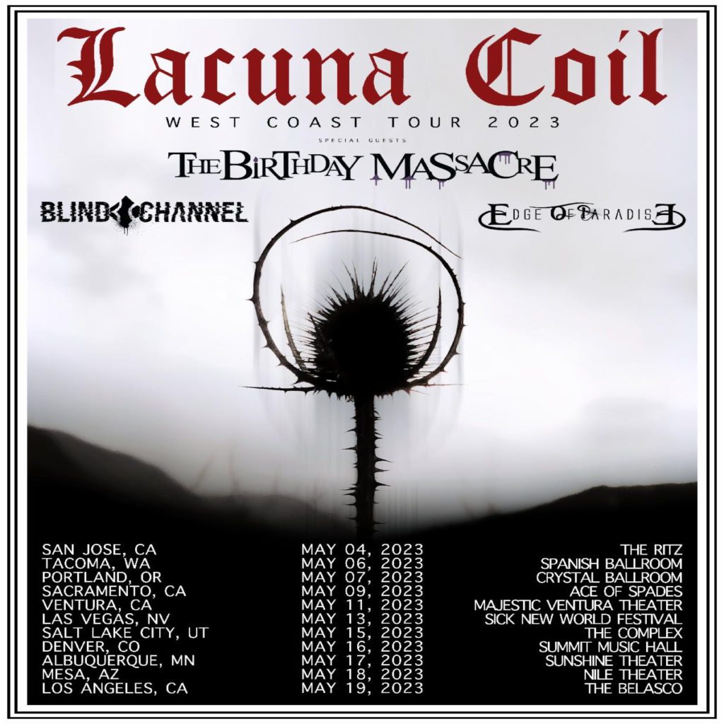 Lacuna Coil Announces May West Coast U.S. Tour Dates - mxdwn Music