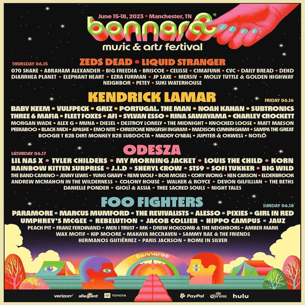 Bonnaroo Announces 2023 Lineup Featuring Kendrick Lamar, Paramore, Foo ...
