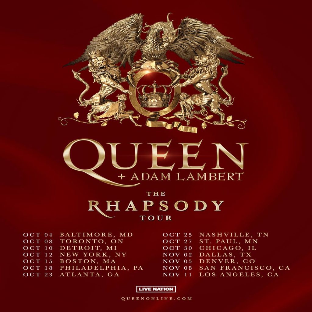 Queen + Adam Lambert Announces Fall 2023 Return For The Rhapsody Tour ...