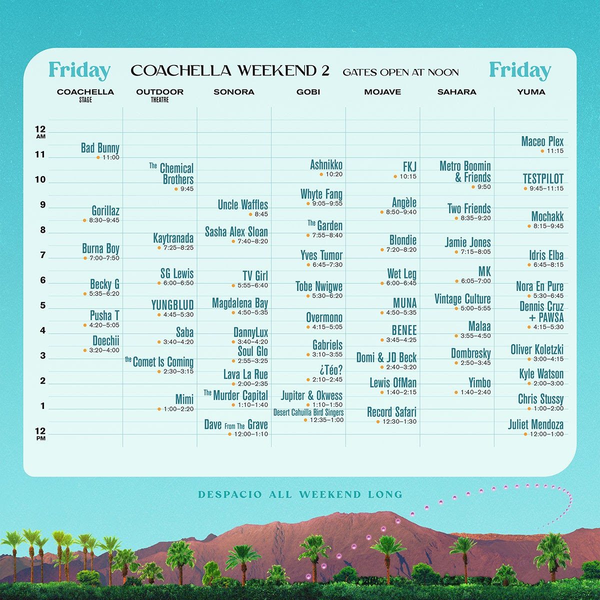 Coachella Set Times: Blink-182 is Back for Weekend Two; With New Sunday ...