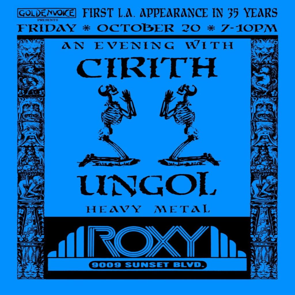 Cirith Ungol To Play in Los Angeles for the First Time in 35 Years Plus ...