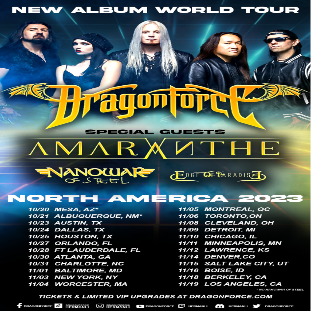 Dragonforce Announces Fall 2023 Tour Dates - mxdwn Music