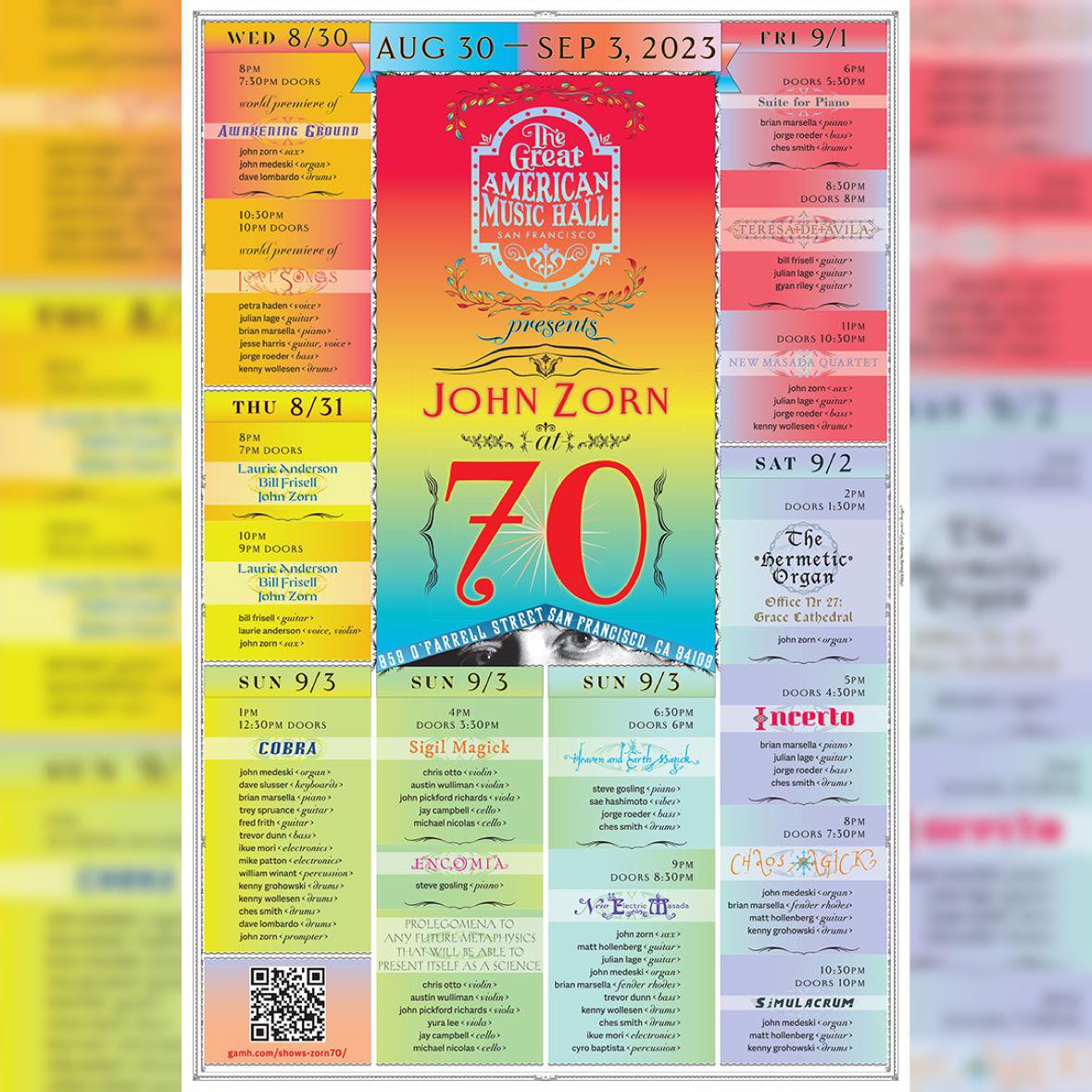 John Zorn’s 70th Birthday Celebration Lineup Announced Featuring Mike Patton, Laurie Anderson ...