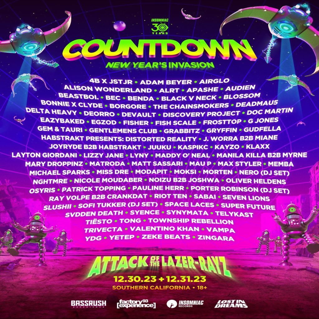 Countdown NYE Announces 2023 Lineup Featuring deadmau5, The ...