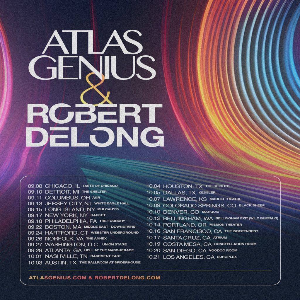 Atlas Genius & Robert DeLong Announce Fall 2024 Co-Headline Tour Dates ...
