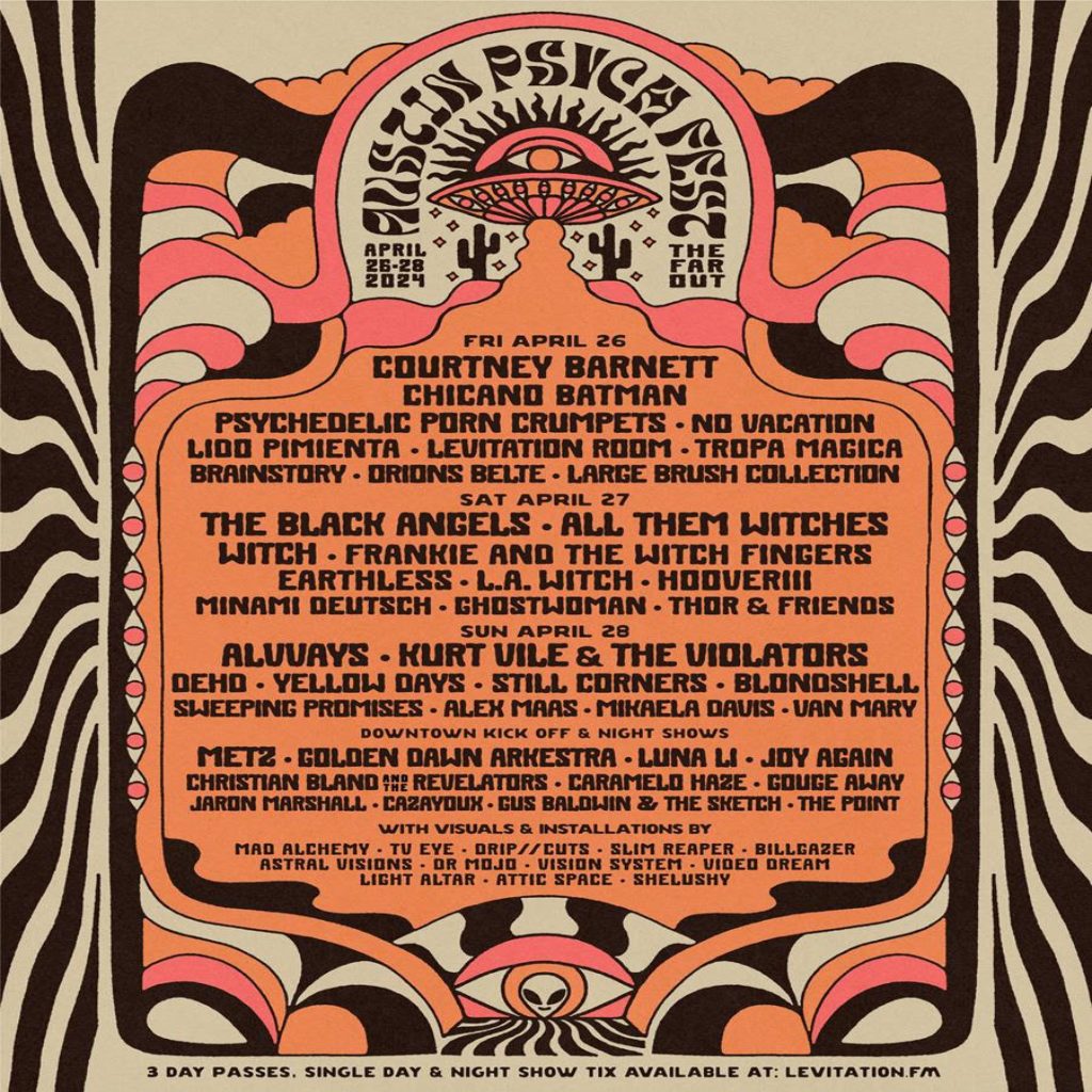 Austin Psych Festival Announces 2024 Lineup Featuring Courtney Barnett ...