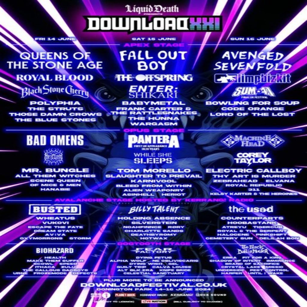 Download Festival Announces 2024 Lineup Featuring HEALTH, Enter Shikari ...