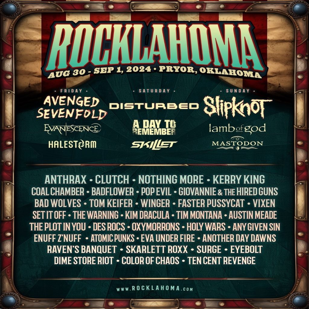 Rocklahoma Announces 2024 Lineup Featuring Kerry King, Evanescence ...