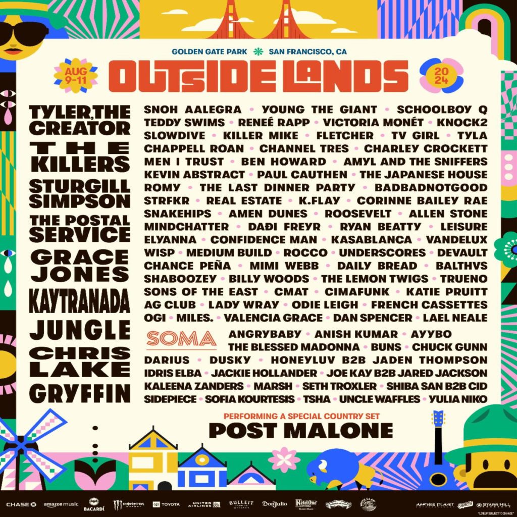 Outside Lands Announce 2024 Lineup Featuring Killer Mike, The Postal ...