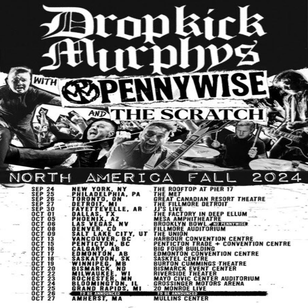 Dropkick Murphys Announce Fall 2024 North American Tour Dates With ...
