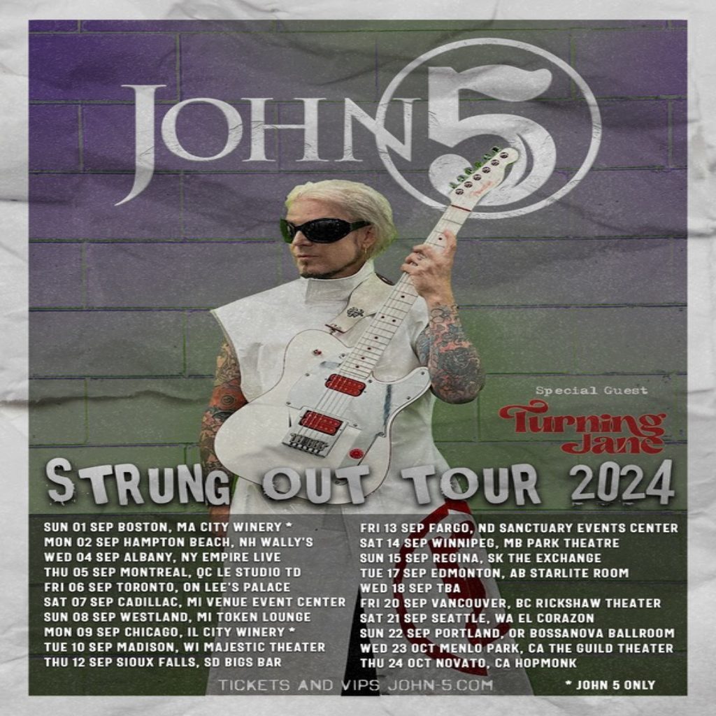 John 5 Announces Fall 2024 North American Tour Dates, Shares New Single ...