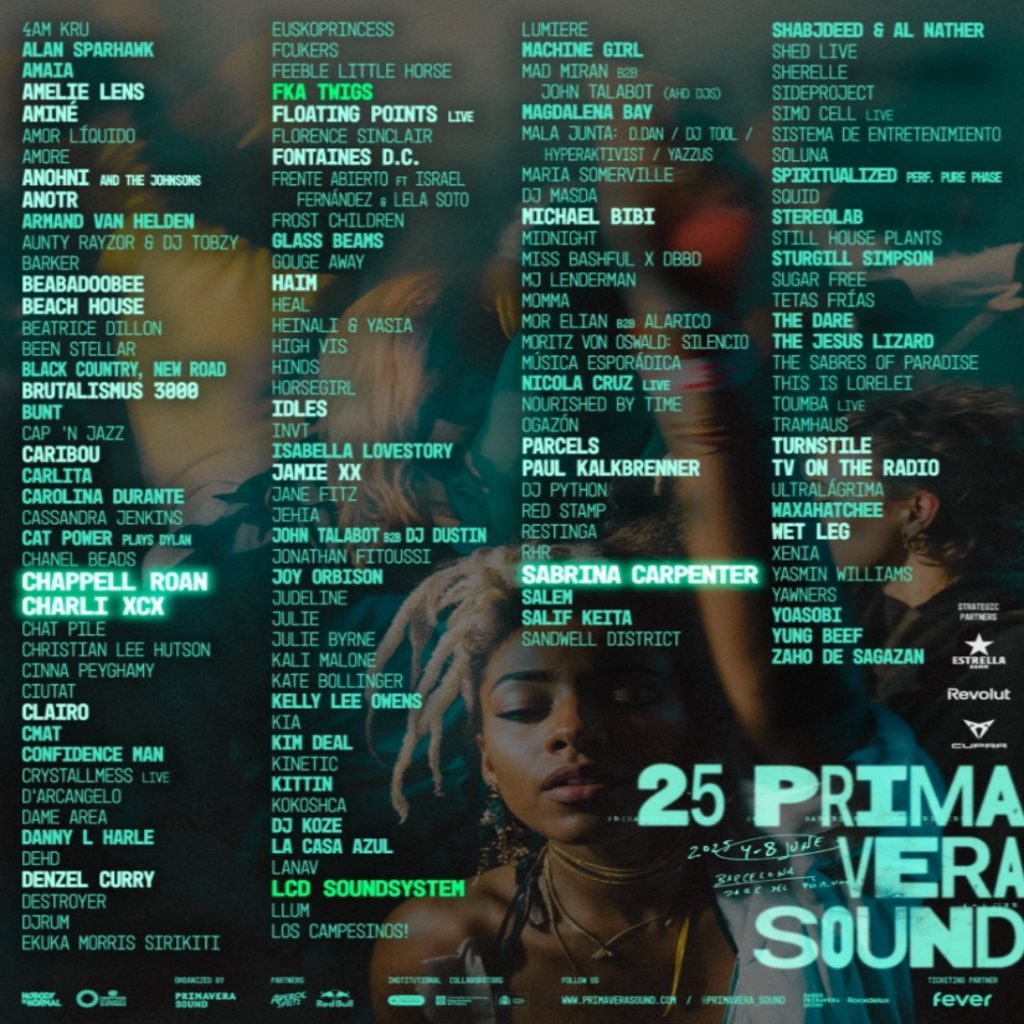 Primavera Sound Barcelona Announce 2025 Lineup Featuring Charli XCX ...