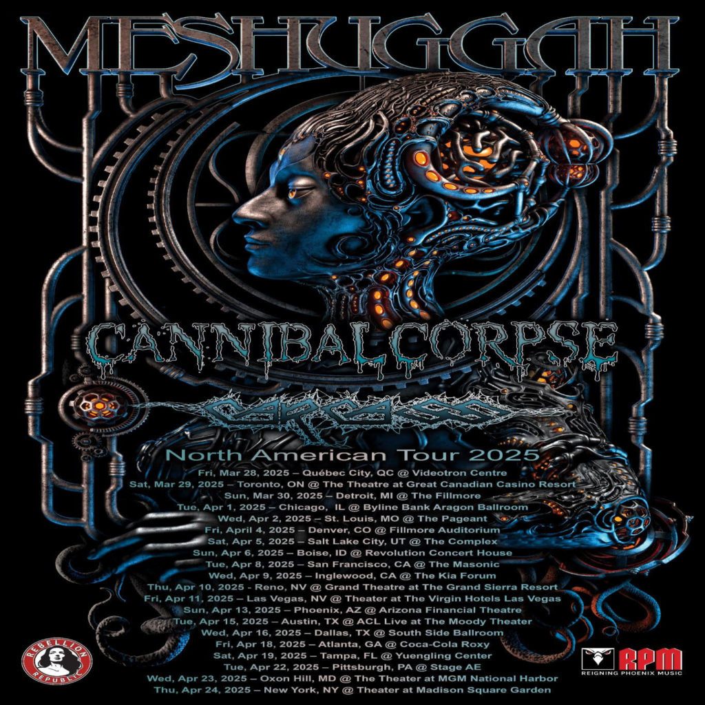 Meshuggah Announces Spring 2025 North American Tour Dates With Cannibal ...