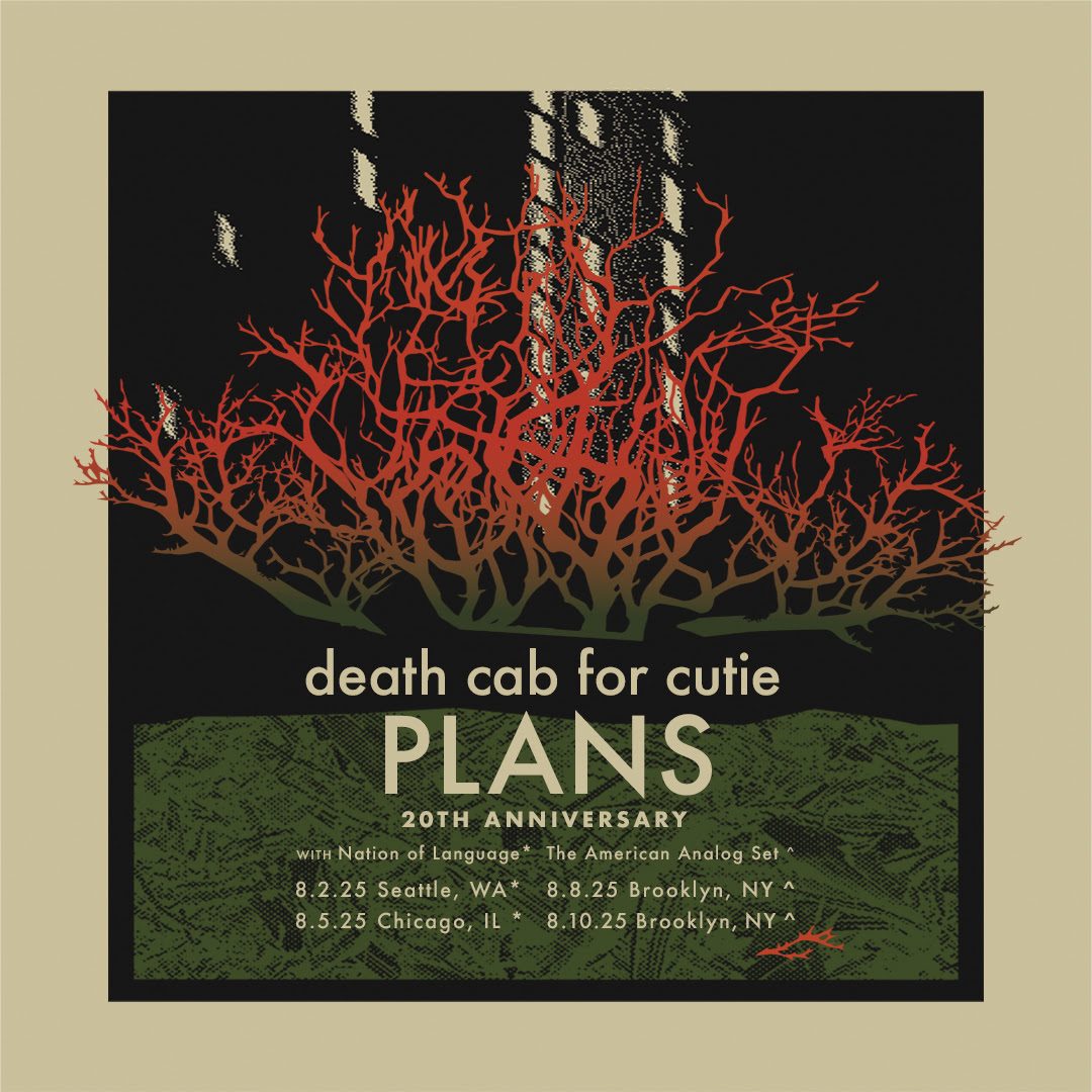 Death Cab For Cutie Announces Summer 2025 U.S. 20th Anniversary Tour ...