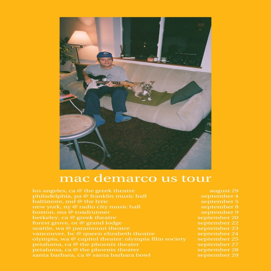 Mac DeMarco Announces Summer & Fall 2025 North American Tour Dates ...