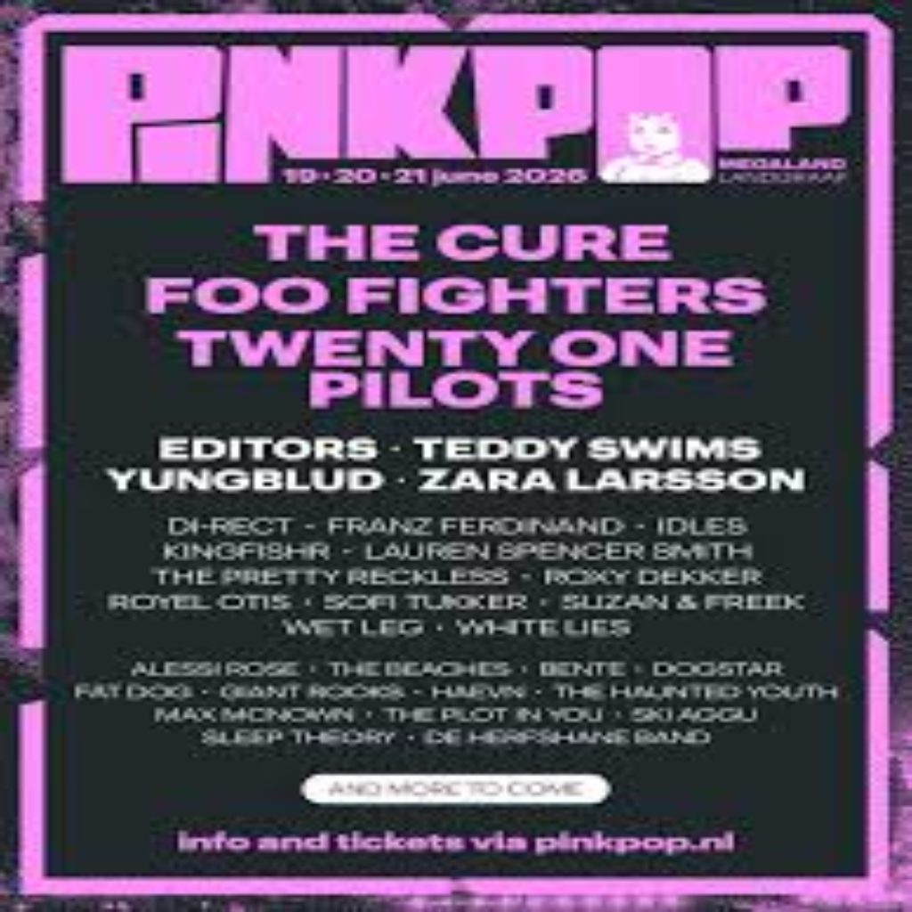 Pinkpop Announces 2026 Lineup Featuring The Cure, Yungblud, Foo ...