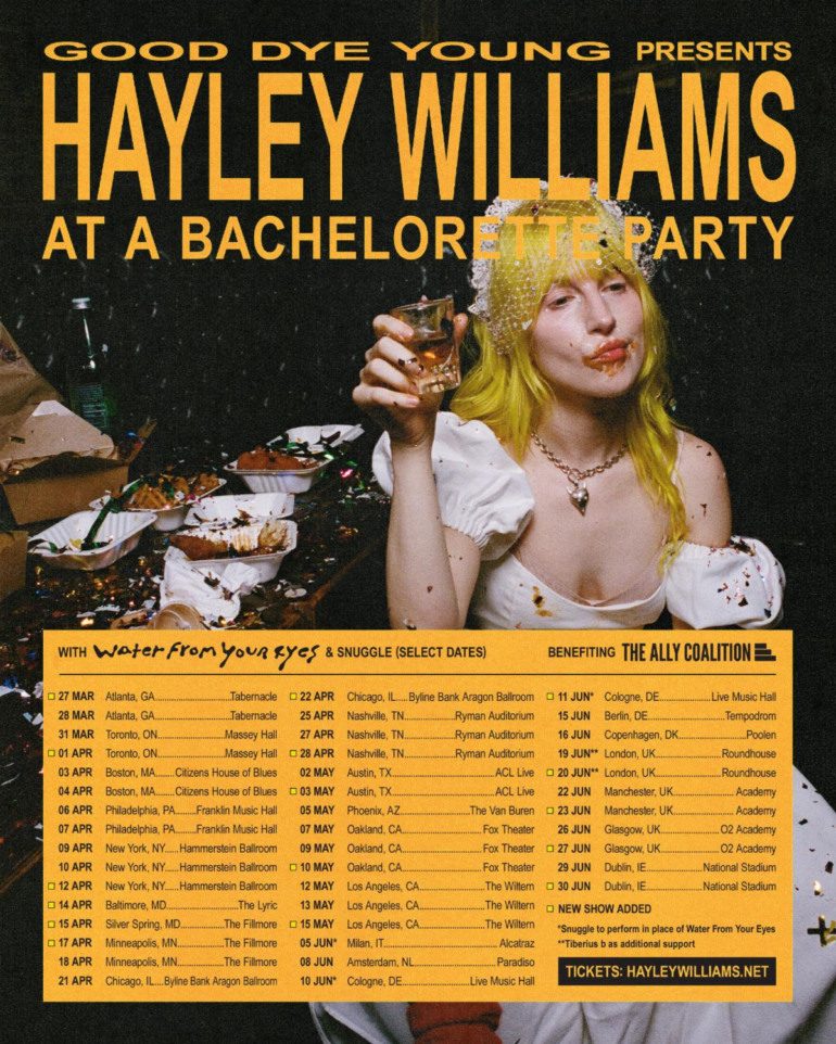 Hayley Williams’s Solo Tour “At a Bachelorette Party” Headlines Three ...
